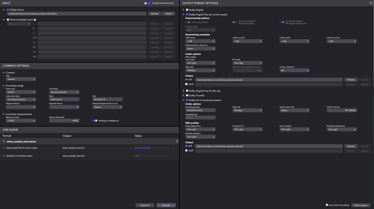 Dolby Media Encoder - Dolby Professional
